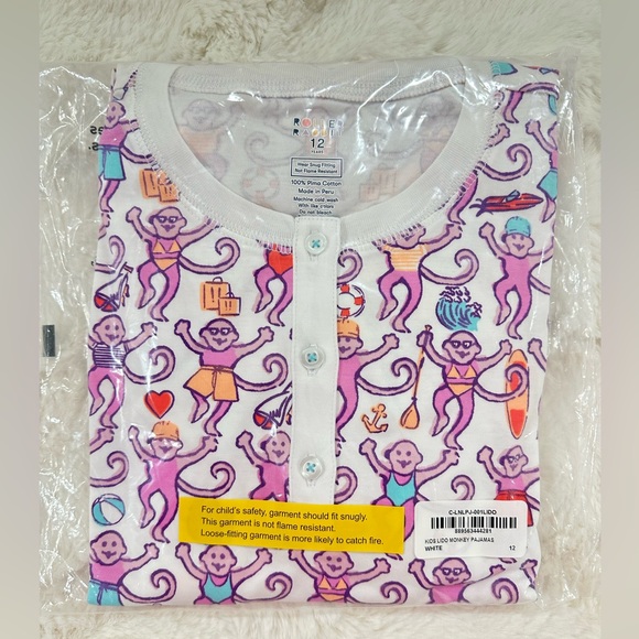 Roller Rabbit | Pajamas | Roller Rabbit Lido Monkey Pajama Set | Poshmark